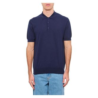 K-Way Homme, Tops, Bleu, Taille: XL Pleyne Knitted Cotton Polo