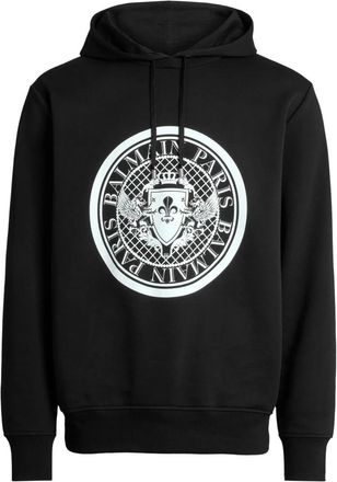 Balmain Homme, Sweatshirts et sweats &agrave; capuche, Noir, Taille: 2XL Printed Sweat &agrave; capuche