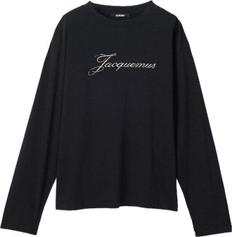 Jacquemus Logo-Printed Cotton T-shirt - Black