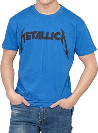 Metallica T-shirt pour adulte avec logo bleu. - Bleu - X-Large