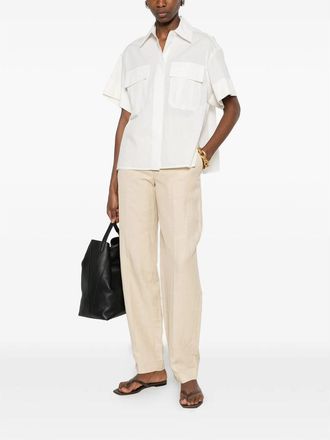 Joseph Linen-Blend Trousers - Beige