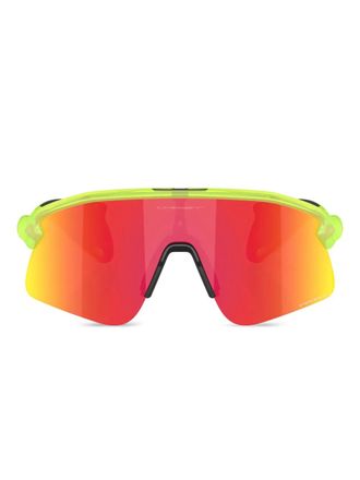 Oakley Sonnenbrille mit Shield-Gestell - Gelb