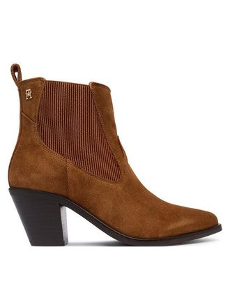 Tommy Hilfiger Stiefeletten Suede Western Chelsea Boot FW0FW09581 Braun