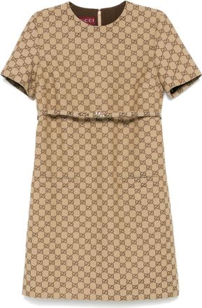 Gucci GG Supreme Minikleid - Braun