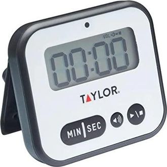 Taylor Pro, Extra Lauter Küchentimer mit Warnlicht, Magnetische Uhr mit Countdown-Funktion für das Kochen und Backen von Lebensmitteln, mit Stoppuhr, Kunstst