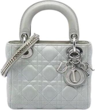 Dior Sac Mini Lady Dior doccasion - Femme - Pre-owned - Gris - Taille: ONE Size
