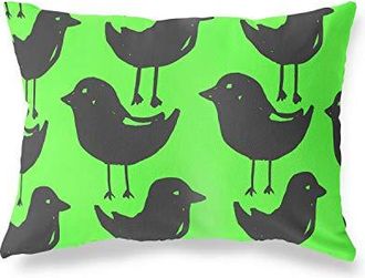 Bonamaison Le Jardin du Lin Kissen Zierkissenbezug Neon Grün-Rauch Kissenbezug, Weich Bequem, Für Zuhause Autos Büro Sofa Wohnzimmer Couch Schlafzimmer Dekor, 35