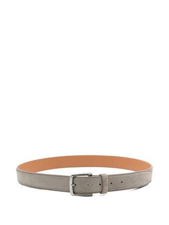 Tod's suede buckle belt - Gris