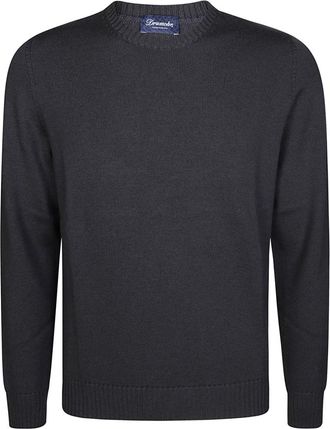 Drumohr Merino Rundhals Pullover - - Knitwear - Herren - Grau - M