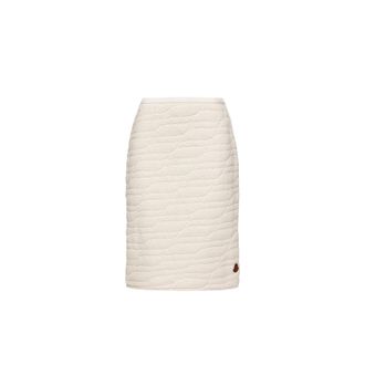 Moncler Moncler Teddy Knee-length Padded Skirt, Women, White, Size: 42