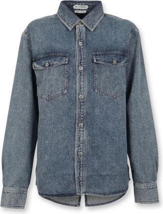 J.W.Anderson Femme, Blouses et Chemises, Bleu, Taille: 40 FR Chemise en jean oversize