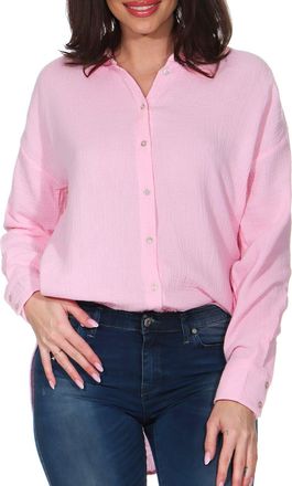 Vero Moda Damen Vmnatali Nia Ls Loose Shirt WVN Ga Noos, Roseate Spoonbill, X-Large