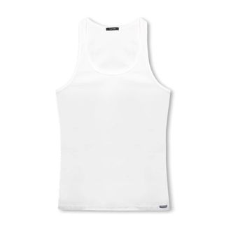 Tom Ford Homme, Tops, Blanc, Taille: S D&eacute;bardeur C&ocirc;tel&eacute; en Coton Modal