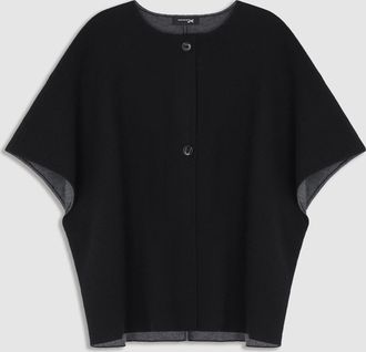 Jeanne Vouland Gilet Okal Réversible Maille Cachemire Gris Noir