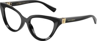 Dolce & Gabbana Femme, Accessoires, Noir, Taille: 54 MM Cat Eye Frame