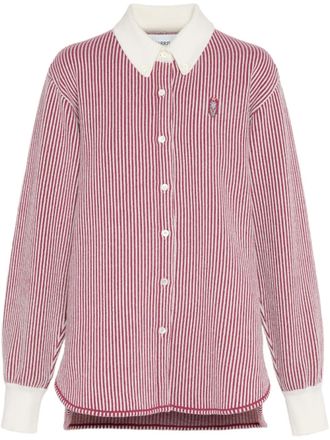 Barrie chemise à rayures - Rouge