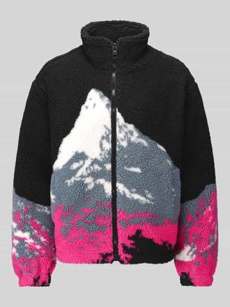 Only & Sons Teddyjacke mit gro&szlig;em Bergmotiv