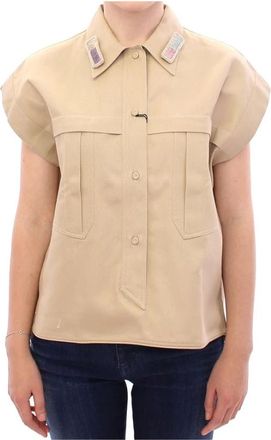Andrea Incontri Femme, Blouses et Chemises, Beige, Taille: 36 FR Blouse Tank Top