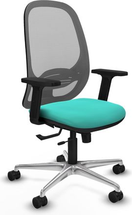 Piqueras y Crespo Schreibtischstuhl aus Kunstleder mit 2D-Armlehnen, h&ouml;henverstellbare Lendenwirbelst&uuml;tze, ausgestattet mit Syncro/Translack und Schneideschaum, mit Rol