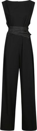 Herno Femme, Combinaisons et Ensembles, Noir, Taille: 48 FR Combinaison en viscose effet et taffetas techno
