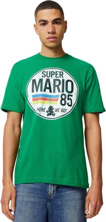 Nintendo Herren T-Shirt Super Mario Running Profil 1985, Kelly, grün, XL