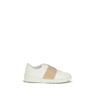 Valentino Garavani Wei&szlig;e Kalbsleder Bos Taurus Low-Top Sneaker