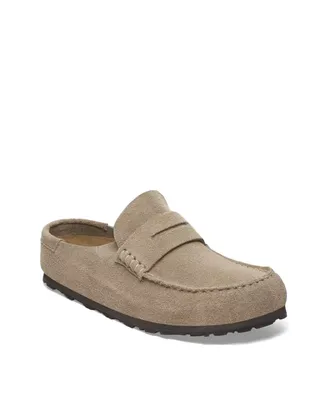 Birkenstock Unisex Moccasins Naples Wrapped Taupe Suede Leather Sandal