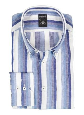 van Laack Herren Hemd blau Leinen