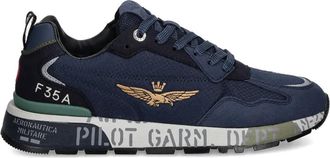 Aeronautica logo-detail sneakers - Blau