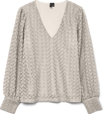 Vero Moda Vmbecca Ls V-Neck Lace Top JRS Noos