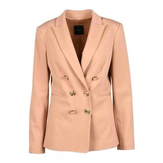 Pinko Pinko, Femme, Vestes, Brun, Taille: 38 FR Blazer &Eacute;l&eacute;gant en Tissu Extensible
