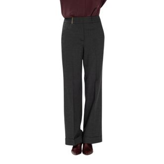 PESERICO Wide Hosen - - Trousers - Damen - Grau - M