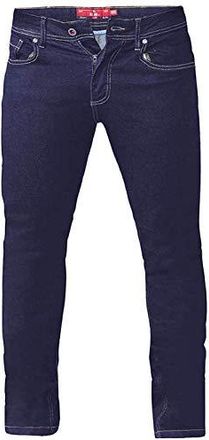 Duke London D555 Grande Taille pour Hommes Coupe Fuseau Jeans Extensible en Indigo (Cedric) - Indigo, 58w/L32 / 81 Cm