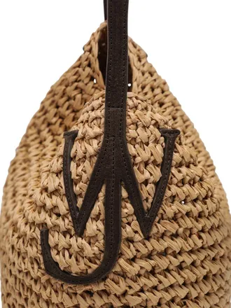 032c Woven Raffia Shoulder Bag - Beige
