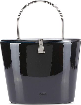 Sportmax sac seau en cuir verni - Noir