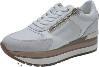 Geox Damen D New KENCY A Sneaker, White/Off White, 38 EU