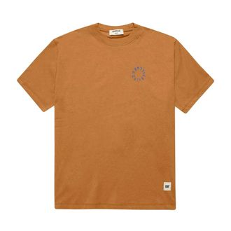CAT Circle Logo T-Shirt - - Tops - Herren - Orange - L