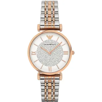 Emporio Armani Femme, Accessoires, Blanc, Taille: ONE Size Montre habill&eacute;e