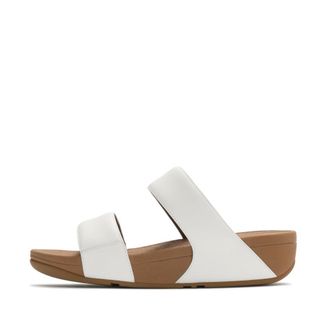 FitFlop Damen Lulu Leather Slides Schiebe-Sandalen, Urban White, 38 EU