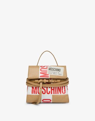 Moschino Petit sac &agrave; main Moschino Tie Me - Beige