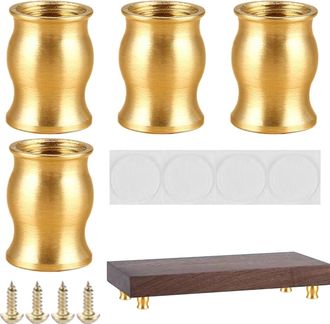Generic Schreibtischbeine | Set mit 4 F&uuml;&szlig;en f&uuml;r Sofa, rutschfeste F&uuml;&szlig;e f&uuml;r M&ouml;bel wie Tisch, Schrank, Bett, Schreibtisch, Sofa
