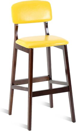 Generic Barhocker in Tresenh&ouml;he, Tresenhocker aus PU-Leder mit R&uuml;cken- und Fu&szlig;st&uuml;tze, K&uuml;cheninsel-Fr&uuml;hst&uuml;cksbarst&uuml;hle, Holzrahmen, 136 kg