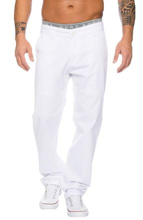 Rock Creek Herren Designer Chino Stoff Hose Chinohose Regular Fit Herrenhose W29-W40 RC-2083 [RC-2083 - Weiß - W30 L30]