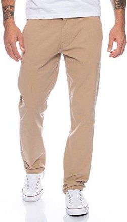 Rock Creek Rock Creek RC-390 Pantalon chino pour homme Coupe droite Chino - Beige - W30
