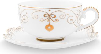 Pip Studio Royal Winter White Espressotasse mit Untertasse 125ml