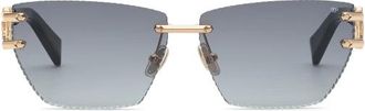 Philipp Plein Femme, Accessoires, Jaune, Taille: 62 MM Icon Edge Lunettes de soleil