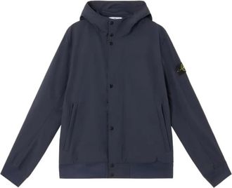 Stone Island Homme, Vestes, Bleu, Taille: S Blouson &agrave; Capuche