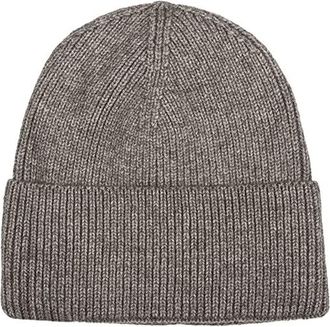 styleBREAKER Bonnet tricot&eacute; Unisexe &agrave; c&ocirc;tes avec Large Revers, Beanie doubl&eacute; en Maille Fine Chaude d&eacute;clin&eacute; en Plusieurs Couleurs, Gris chin&eacute;