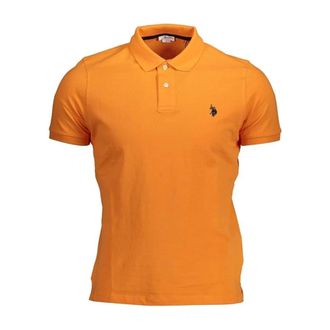 U.S.Polo Association Casual Logo Sport Polo Shirt - - Tops - Herren - Orange - L