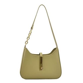 Generic Petit sac &agrave; bandouli&egrave;re en cuir v&eacute;g&eacute;talien pour femme - Sac &agrave; main &eacute;l&eacute;gant sous les bras - Petit sac &agrave; main pour femme, Vert, small